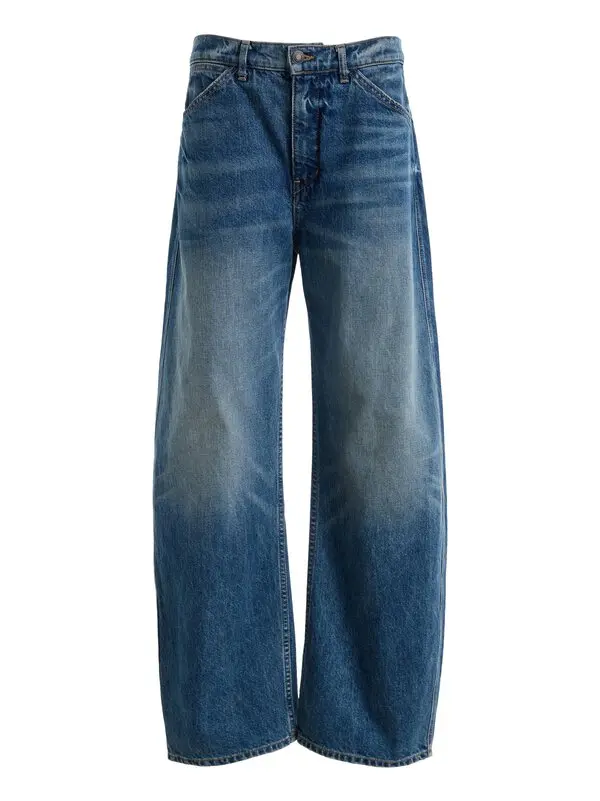 NILI LOTAN Tribeca Stretch Barrel-leg Jeans - Blue