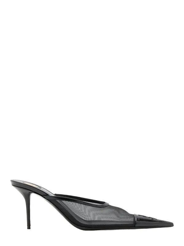 Saint Laurent Resille Kitten Heels - Black