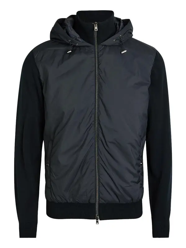 Herno Quilted Hooded Cotton Jacket - Navy