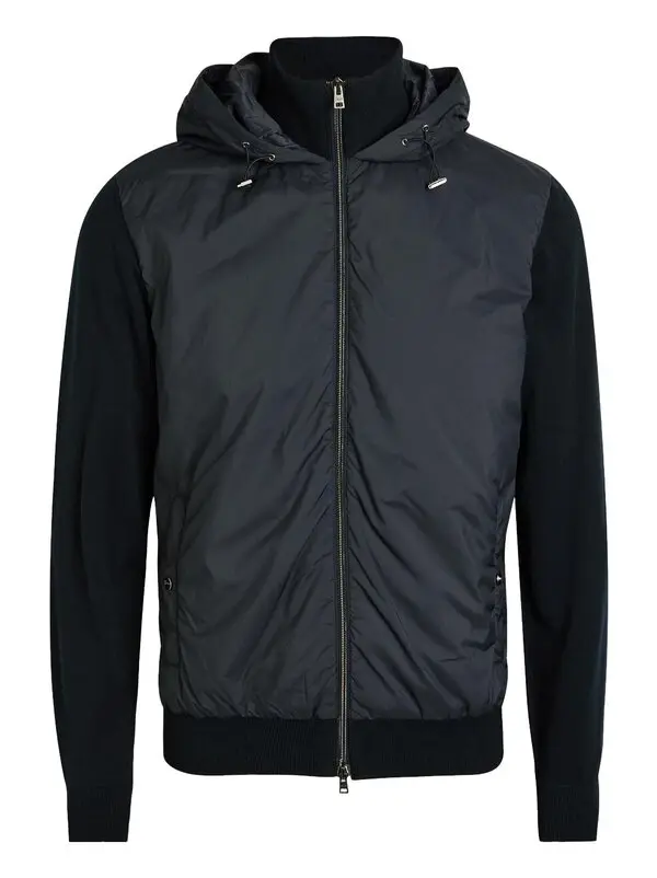 Herno Quilted Hooded Cotton Jacket - Navy