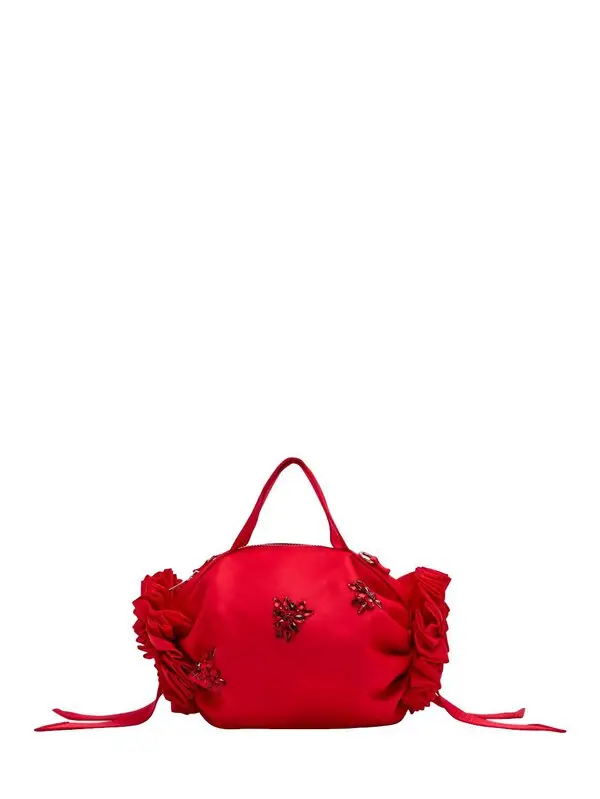 Simone Rocha Double Ribbon Rosette Mini Top Handle Bag - Red