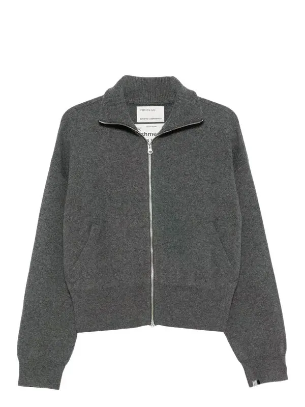 Extreme Cashmere Zip-up Knitted Sweater - Grey
