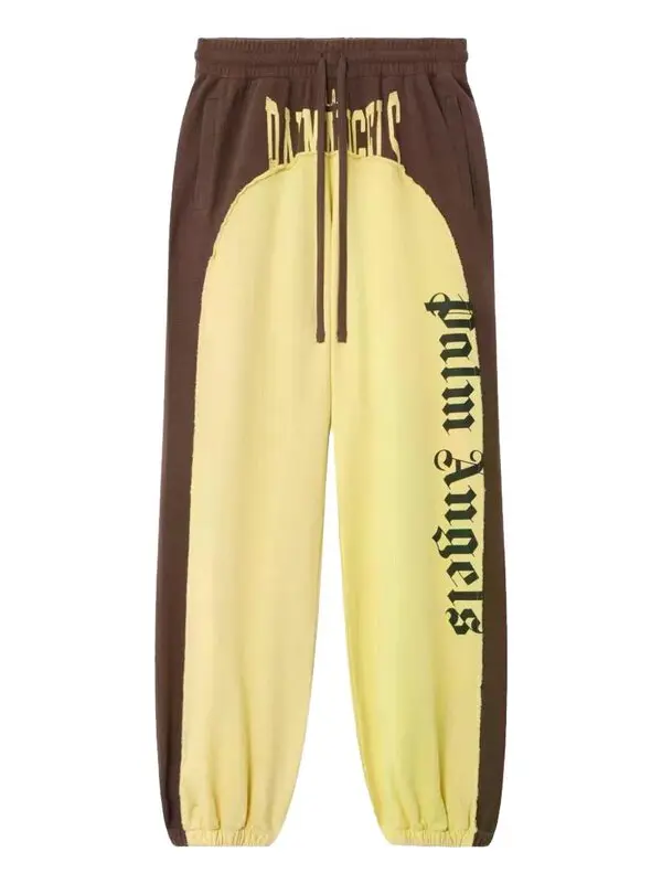 Palm Angels Logo Loose Sweatpants - Yellow