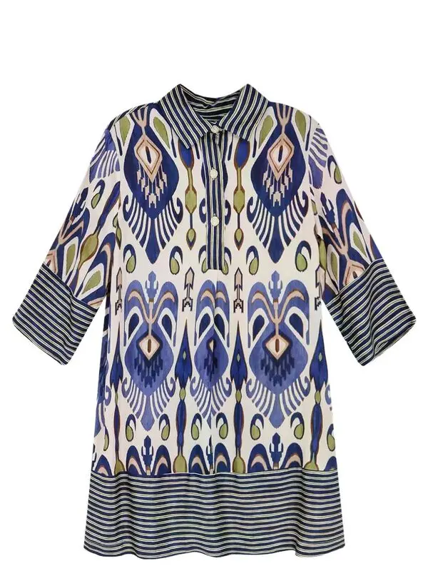 BYE FIRENZE Printed Mini Dress - Neutrals