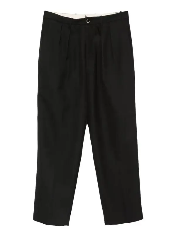 NINE:INTHE:MORNING Kai Pleated Straight-leg Trousers - Black