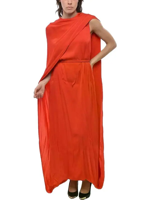 Stella McCartney Sleeveless Belted Maxi Dress - Red