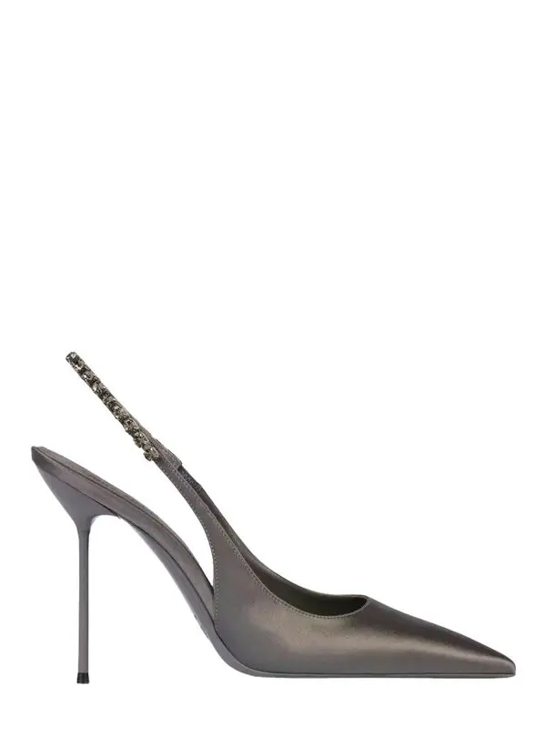Paris Texas Lidia Crystal-embellished Slingback Pumps - Grey