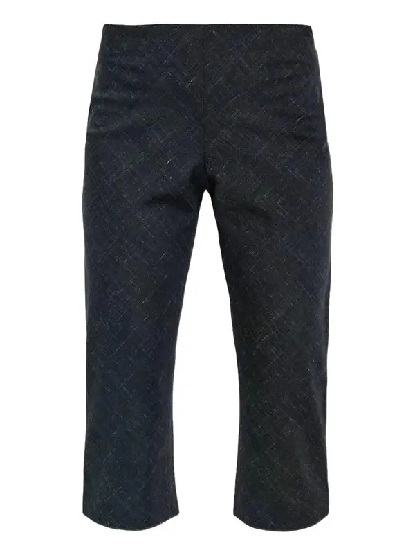 Christopher Esber Charcoal Marl Pattern Capri Trousers - Grey
