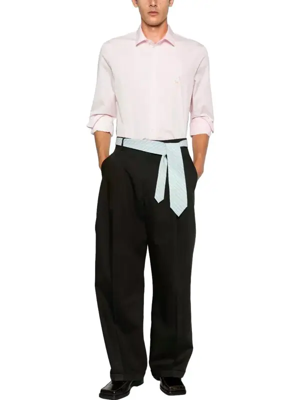 Moschino Embroidered-logo Shirt - Pink