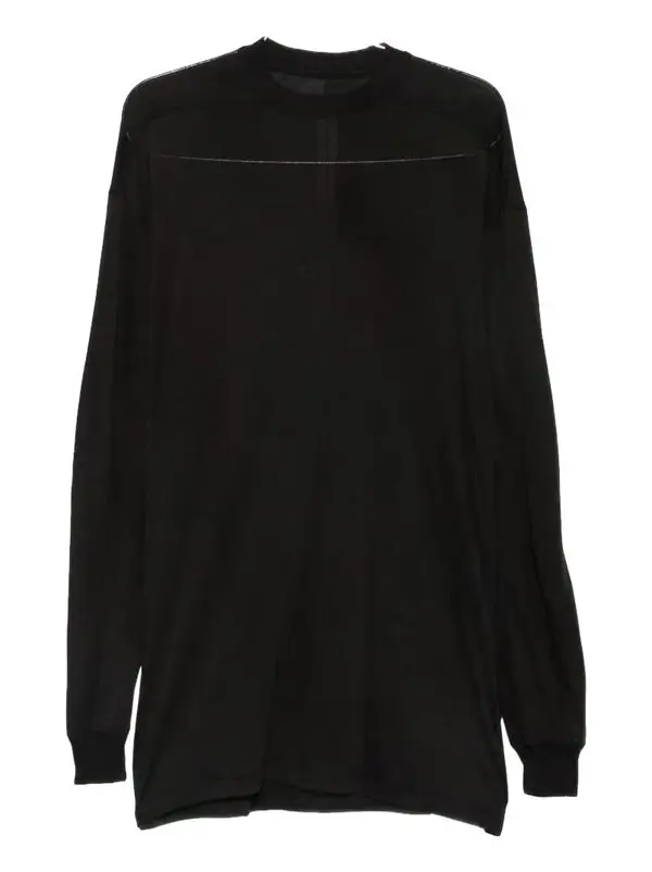 Rick Owens Long Sleeve Knit Crew Neck Sweater - Grey