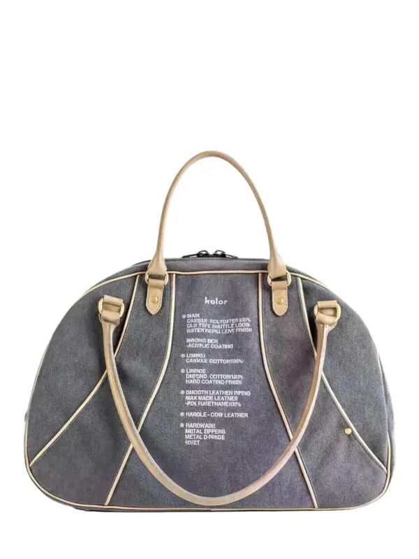 Kolor Piped Canvas Tote Bag - Grey