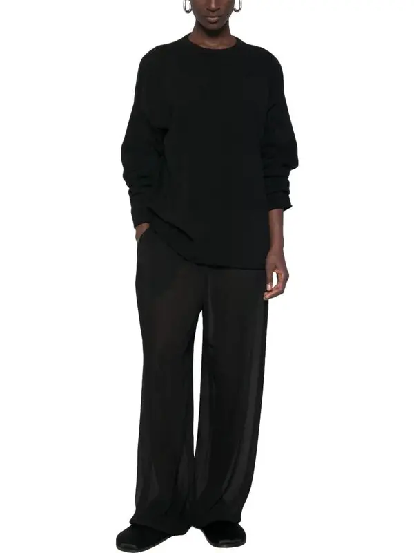 Extreme Cashmere Paolo Crew Neck Long Sleeve Sweater - Black