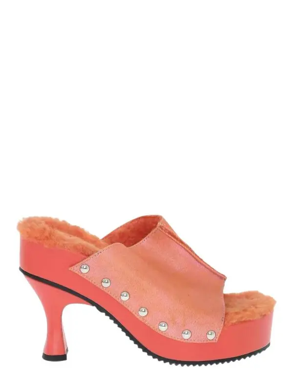 DIESEL® D-woodstock Stud-embellished Sandals - Orange