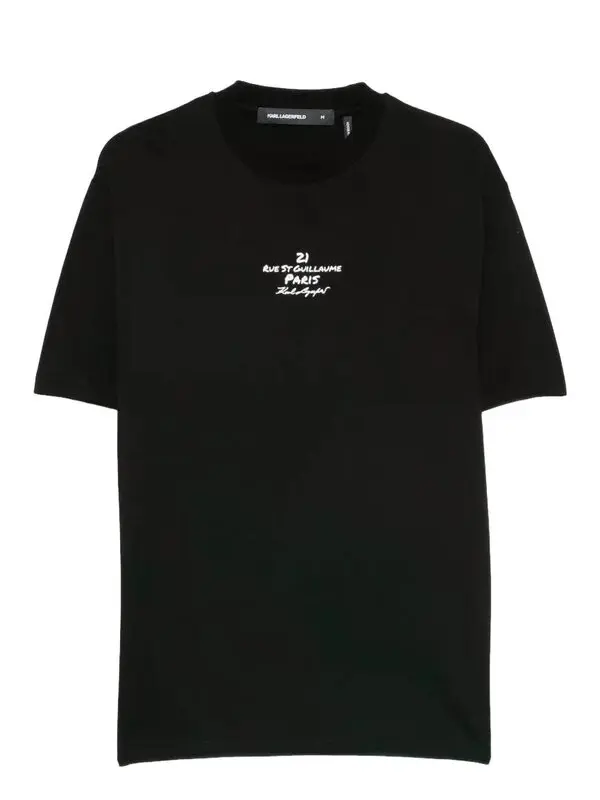 Karl Lagerfeld Crew-neck Cotton T-shirt - Black