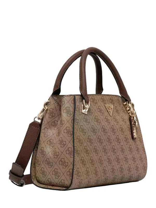 Guess Monogram Charm Tote Bag - Brown