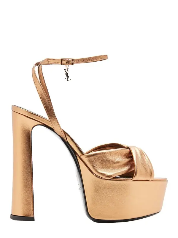 Saint Laurent Franciane 85 Platform Sandals - Brown