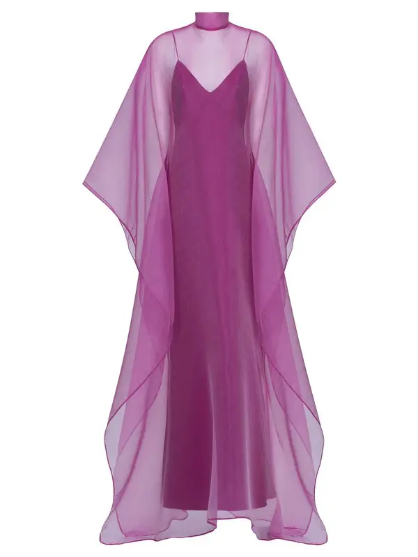 TALLER MARMO Sphinx Sheer Kaftan - Fuchsia