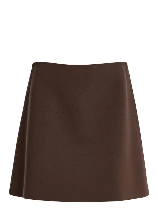 BIRROT Lay3 Crepe Mini Skirt - Brown