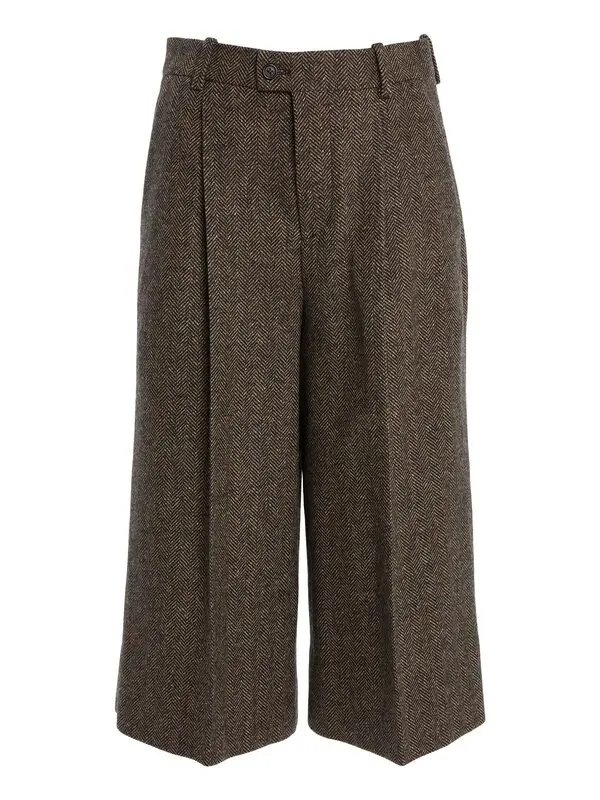 Saint Laurent Tailored Virgin Wool Bermuda Shorts - Grey