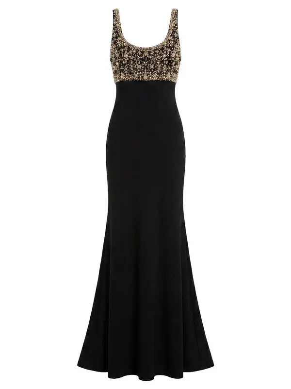 Mac Duggal Embellished Jersey Gown - Black