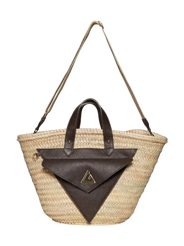 LE TRAP Fortera Basket Bag With Removable Clutch - Brown