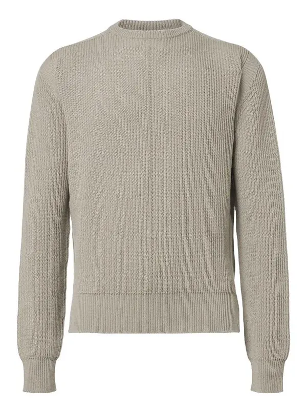 Rick Owens Ribbed-knit Virgin Wool Crewneck Sweater - Grey