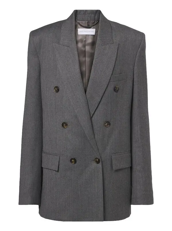 Stella McCartney Double-breasted Wool Blazer - Grey