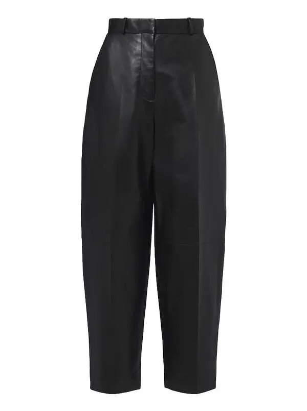 Altuzarra Bix Leather Tapered Pants - Black