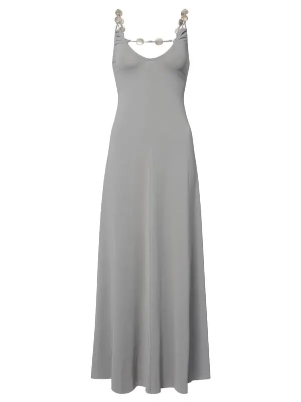 ERES Sculpturale Embellished Jersey Maxi Dress - Grey