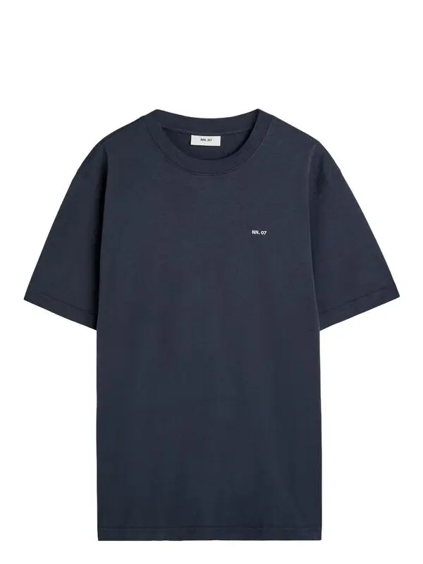 Nn07 Adam Logo-embroidered Cotton T-shirt - Navy