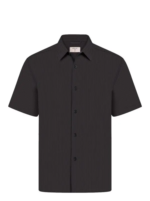 PERCIVAL Striped Seersucker Shirt - Navy