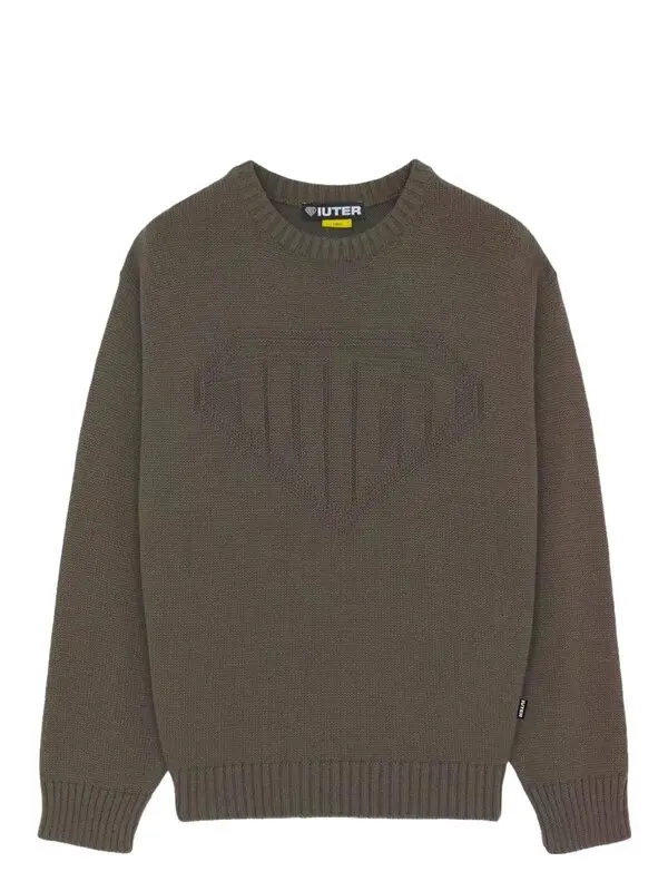 IUTER Links Logo-knit Sweater - Brown