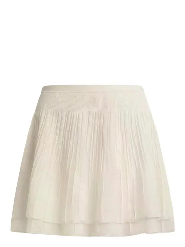 12 STOREEZ Layered Ribbed Skirt - Neutrals
