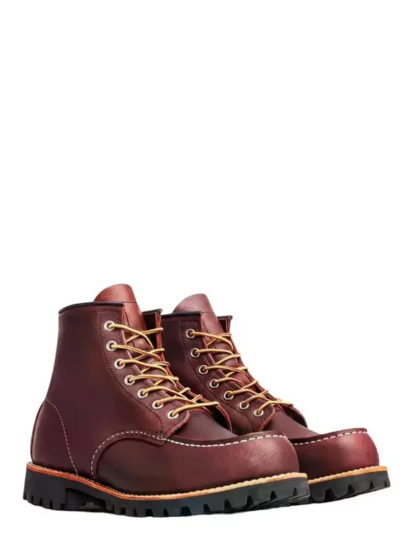 Red Wing Roughneck Leather Lace-up Ankle Boots - Red