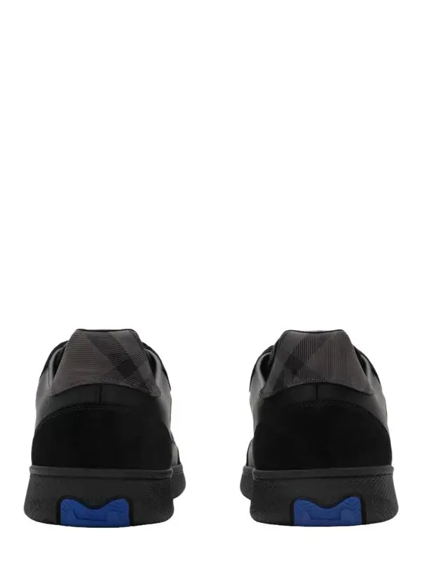 Burberry Calf Leather And Suede Sneakers - Black