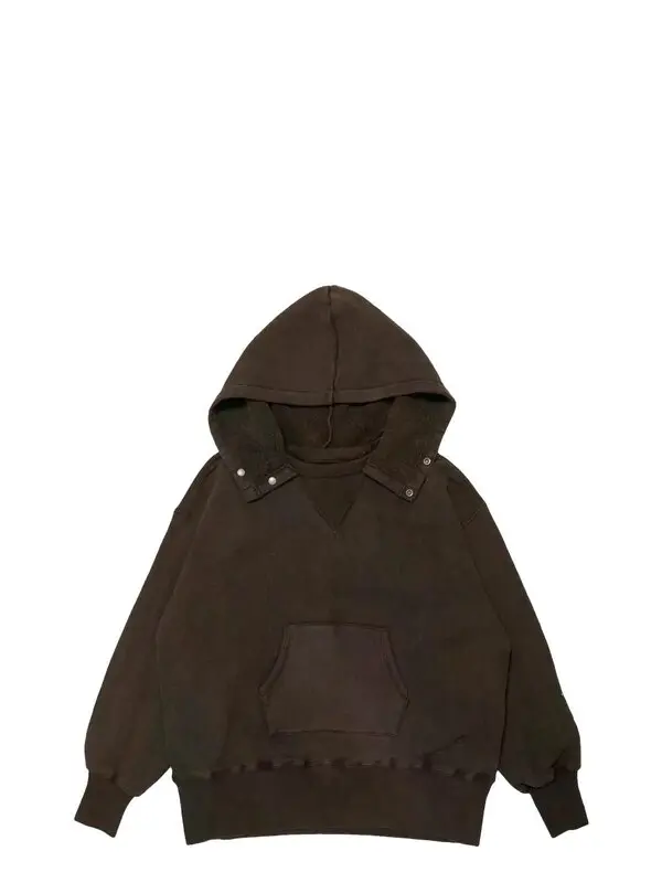 TAIGA TAKAHASHI Lot.620 Snap-button Hoodie - Brown