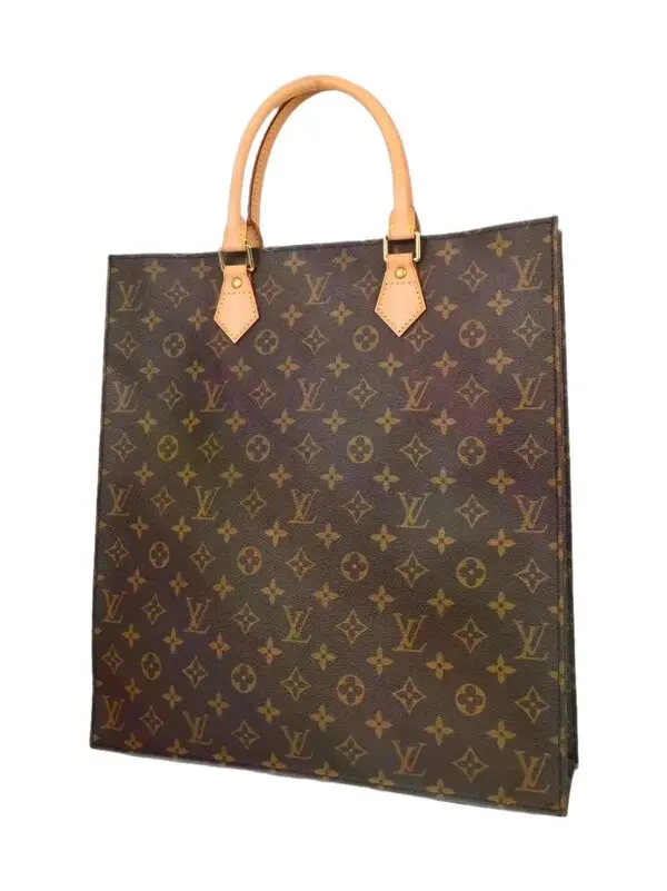 LOUIS VUITTON Monogram Sac Plat Tote Bag - Brown