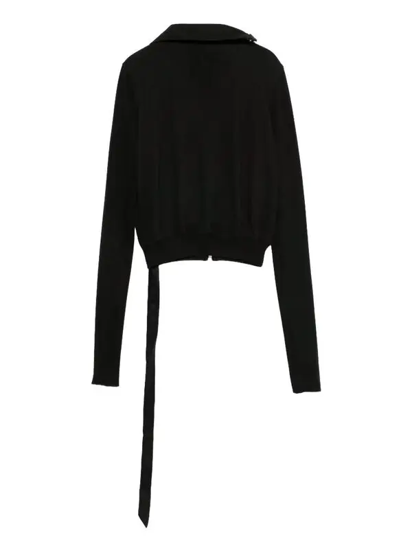 Rick Owens Asymmetric Zip Sweatshirt With Hood - Black
