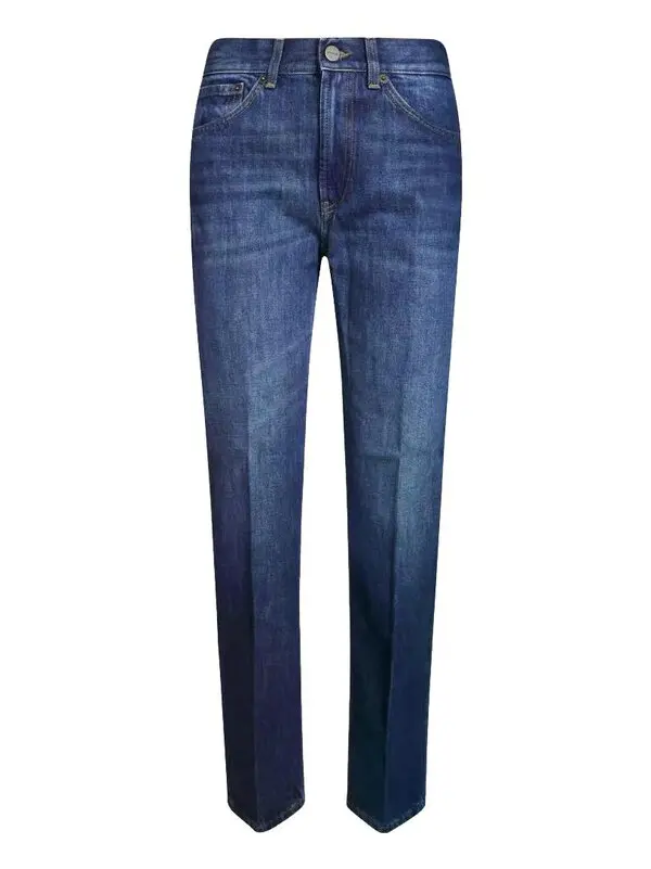 DONDUP Logo Plaque Straight-leg Jeans - Blue