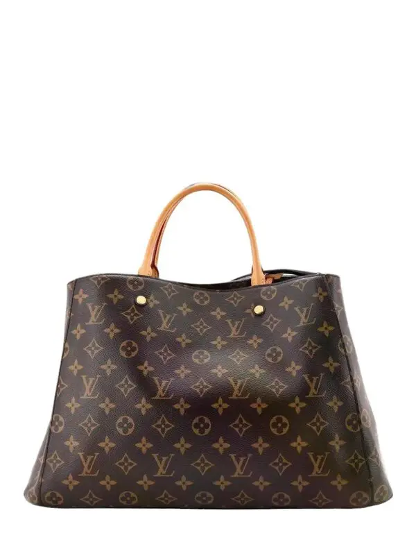 LOUIS VUITTON Montaigne Monogram Canvas Gm Tote Bag - Brown