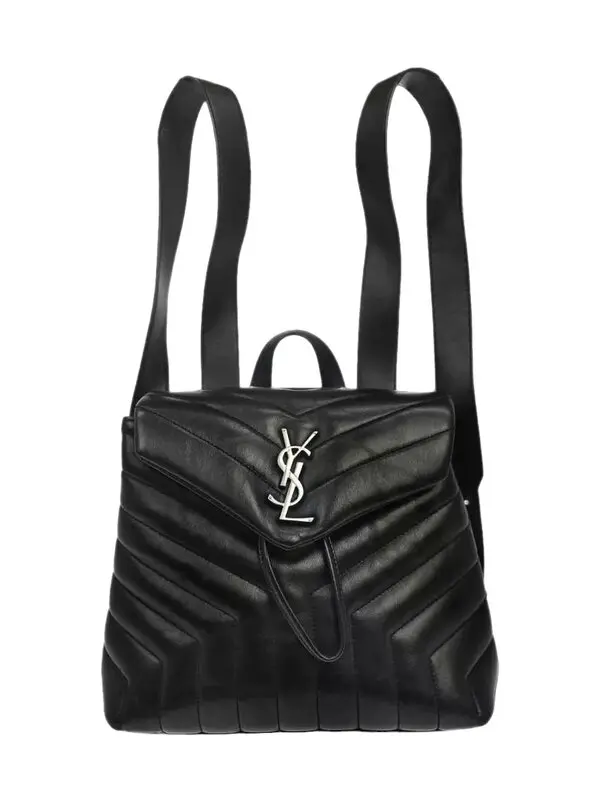 Saint Laurent Quilted Leather Loulou Backpack - Black
