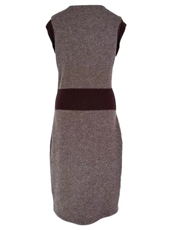 Dior Button-detail Knit Dress - Brown