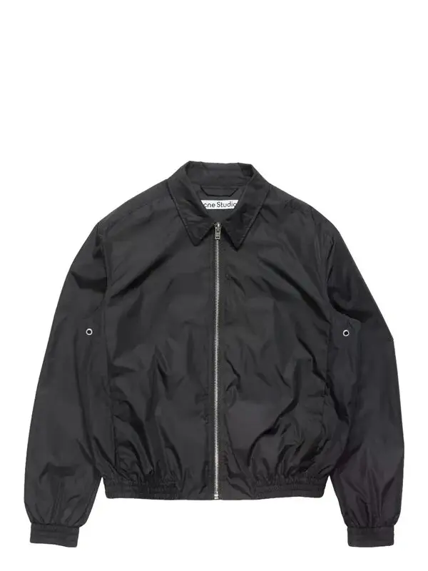 Acne Studios Logo-print Zip-up Jacket - Black