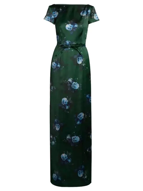 Erdem Margot Bouquet Floral-print Gown - Green