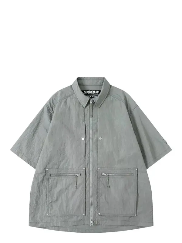 SPOONYARD Zip-up Pocket Shirt - Grey