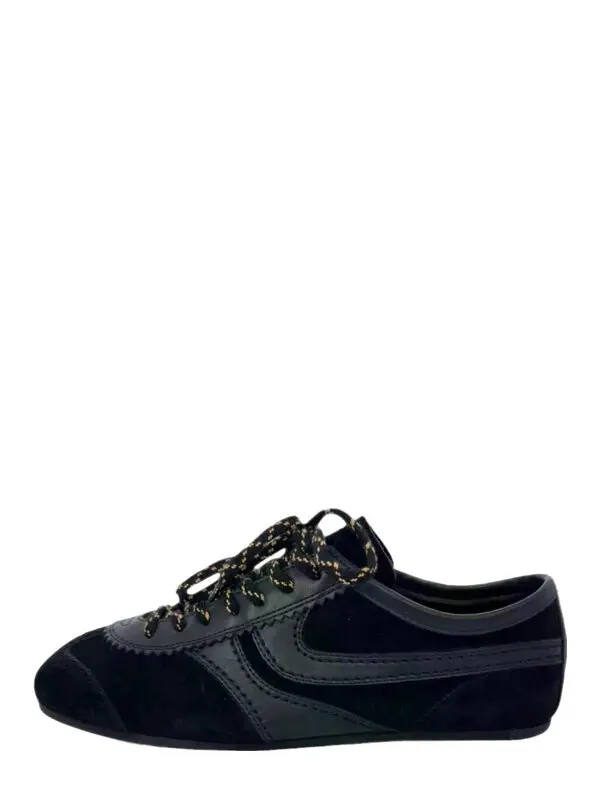 Dries Van Noten Suede Low-top Lace-up Sneakers - Black