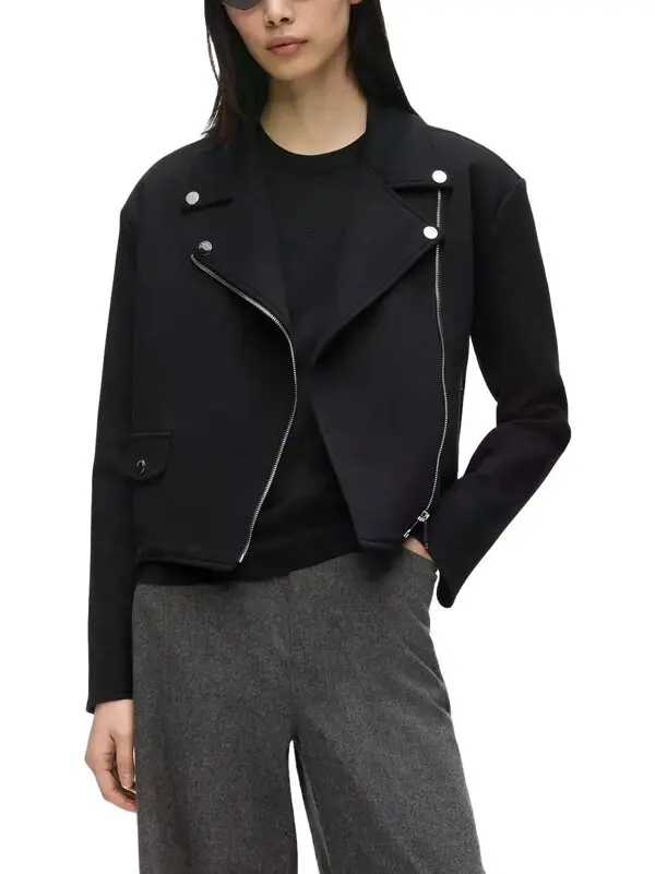 Karl Lagerfeld Zip-up Biker Jacket - Black