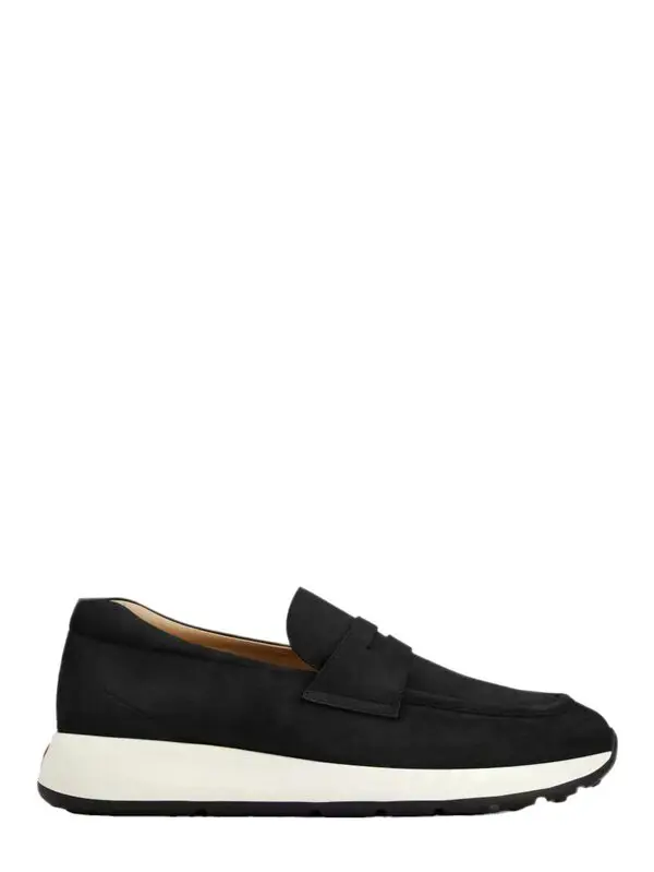TOD'S Suede Loafer Sneakers - Black