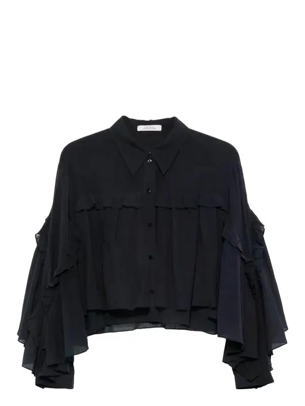 Dorothee Schumacher Ruffled Silk Blouse - Black