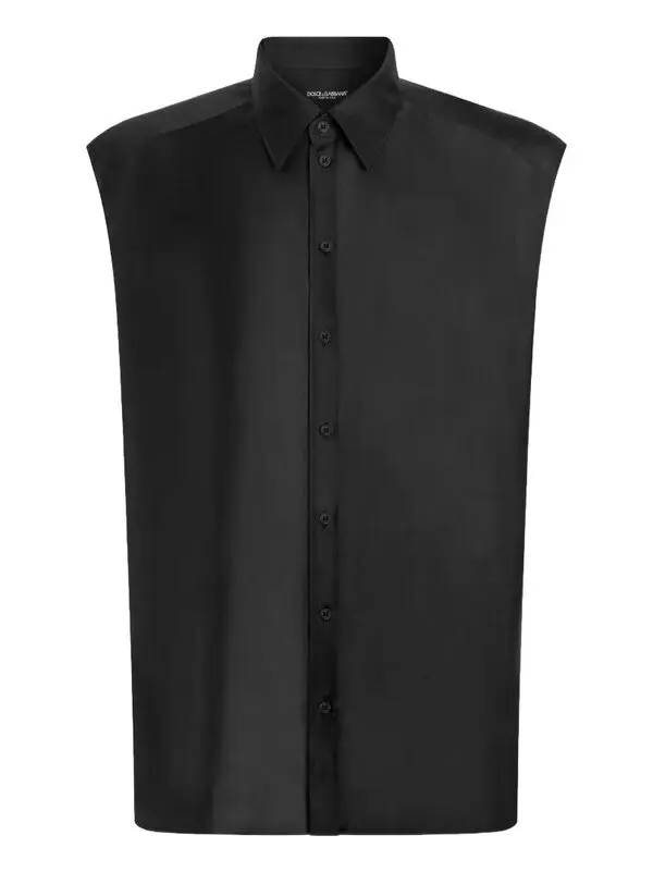 Dolce & Gabbana Silk Twill Shirt - Black